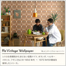 はがせる壁紙 のりなしタイプ レトロトレ Reビンテージウォールペーパー (49cm×2.5mサイズ) NRT-VW20 パーシモン | 壁紙屋本舗 公式